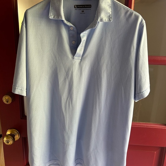 Pebble Beach | Shirts | Pebble Beach Sky Blue Mens Polo Shirt | Poshmark
